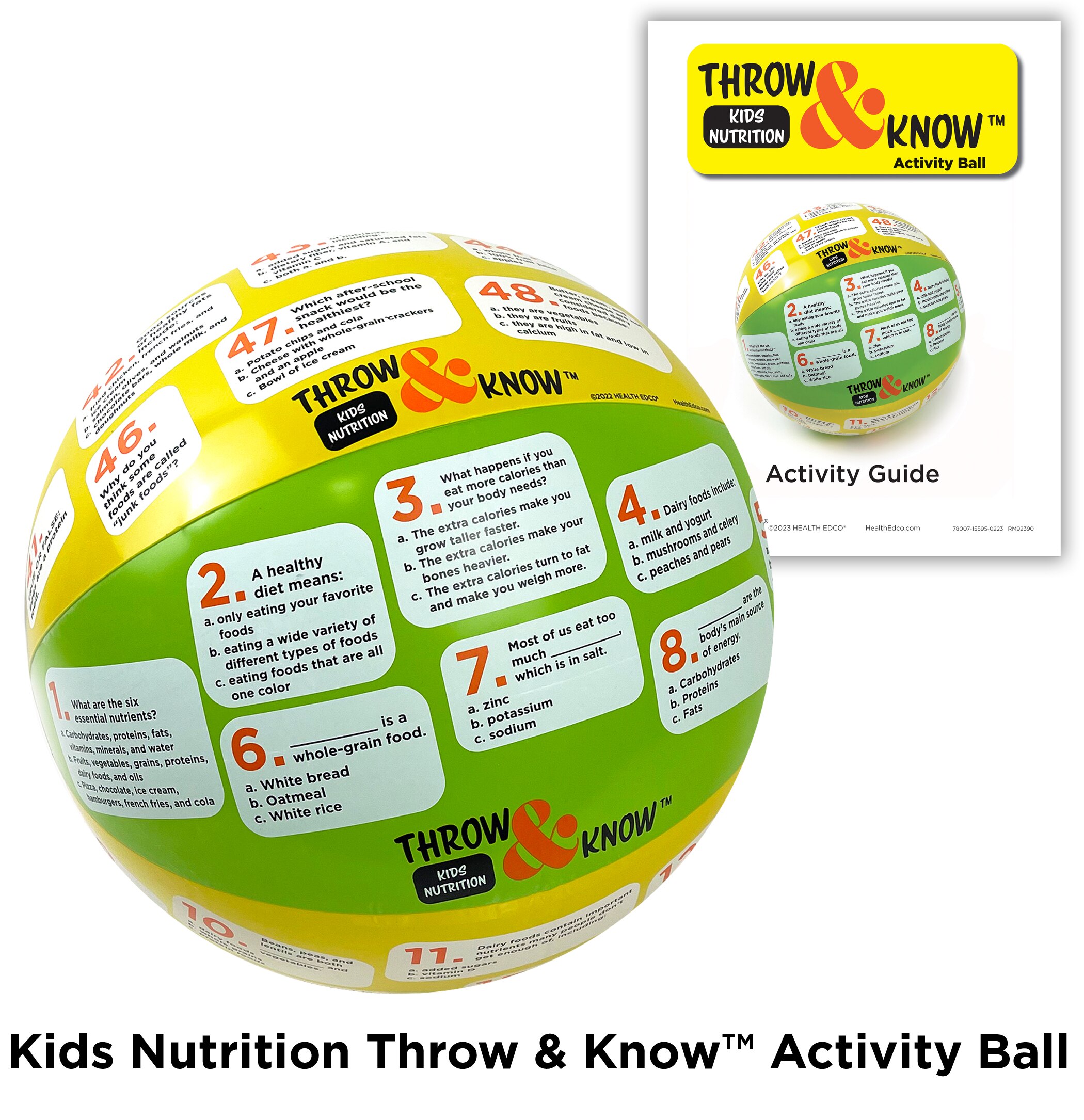 Nutrition Teaching Tools | Throw & Know Balls | Health Edco